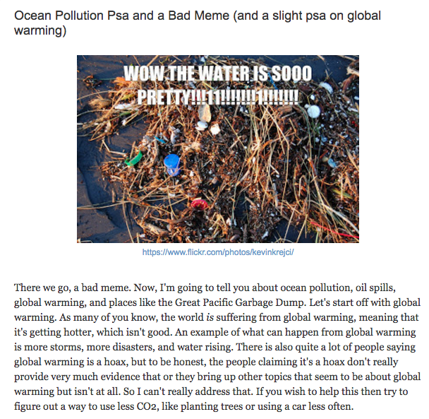6th Grade Ocean Pollution Public Service Announcement | Mr. Gonzalez's ...